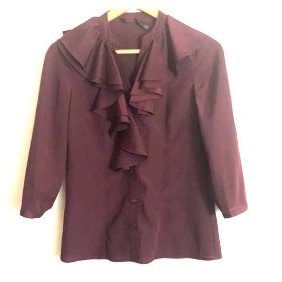 The Limited | Tops | 425 Purple Ruffle Blouse | Poshmark